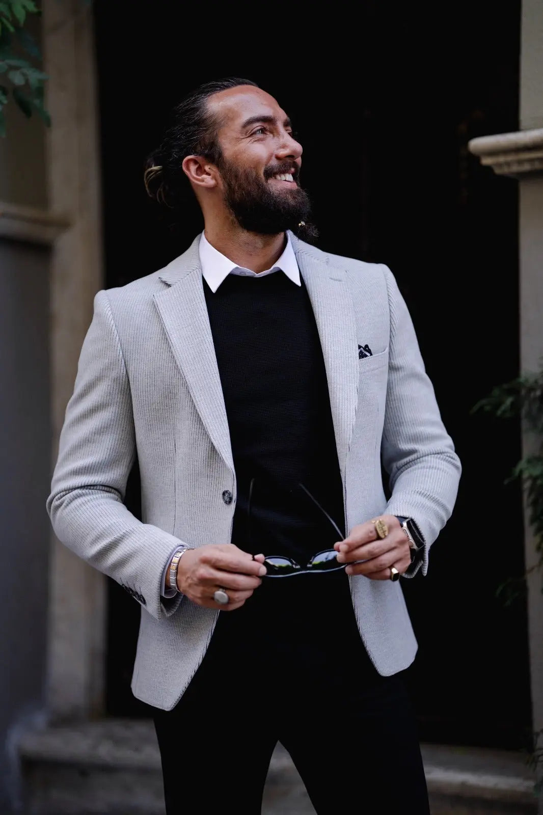 Paris Gray Slim Fit Blazer - Versatile Linen Jacket for Any Occasion ...