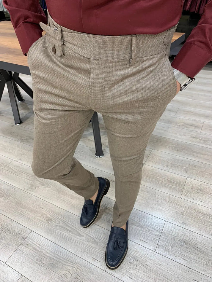 Versatile Jake Light Brown Slim Pants for Formal & Smart-Casual ...